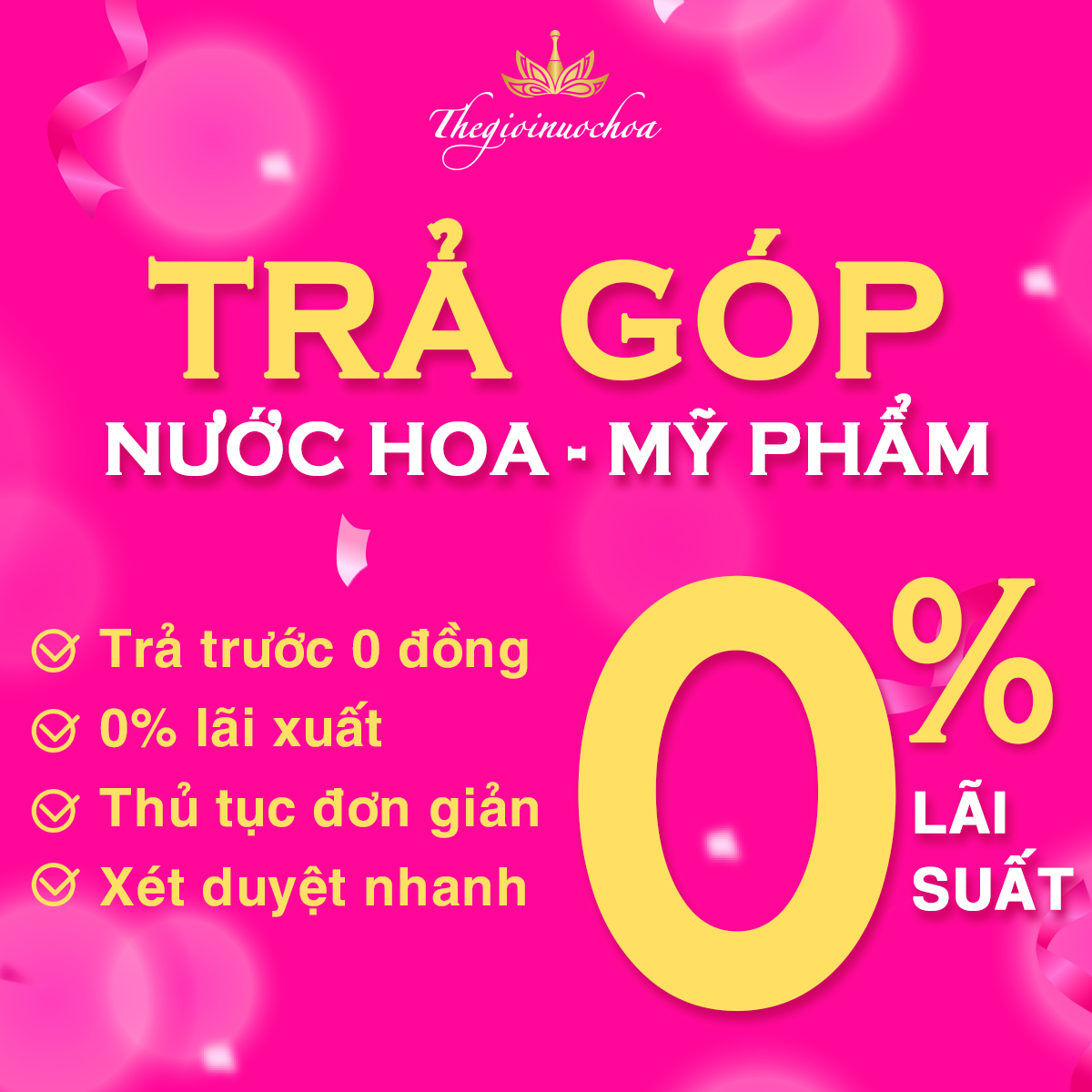 MUA HÀNG TRẢ GÓP VỚI LÃI SUẤT 0% TẠI TGNH